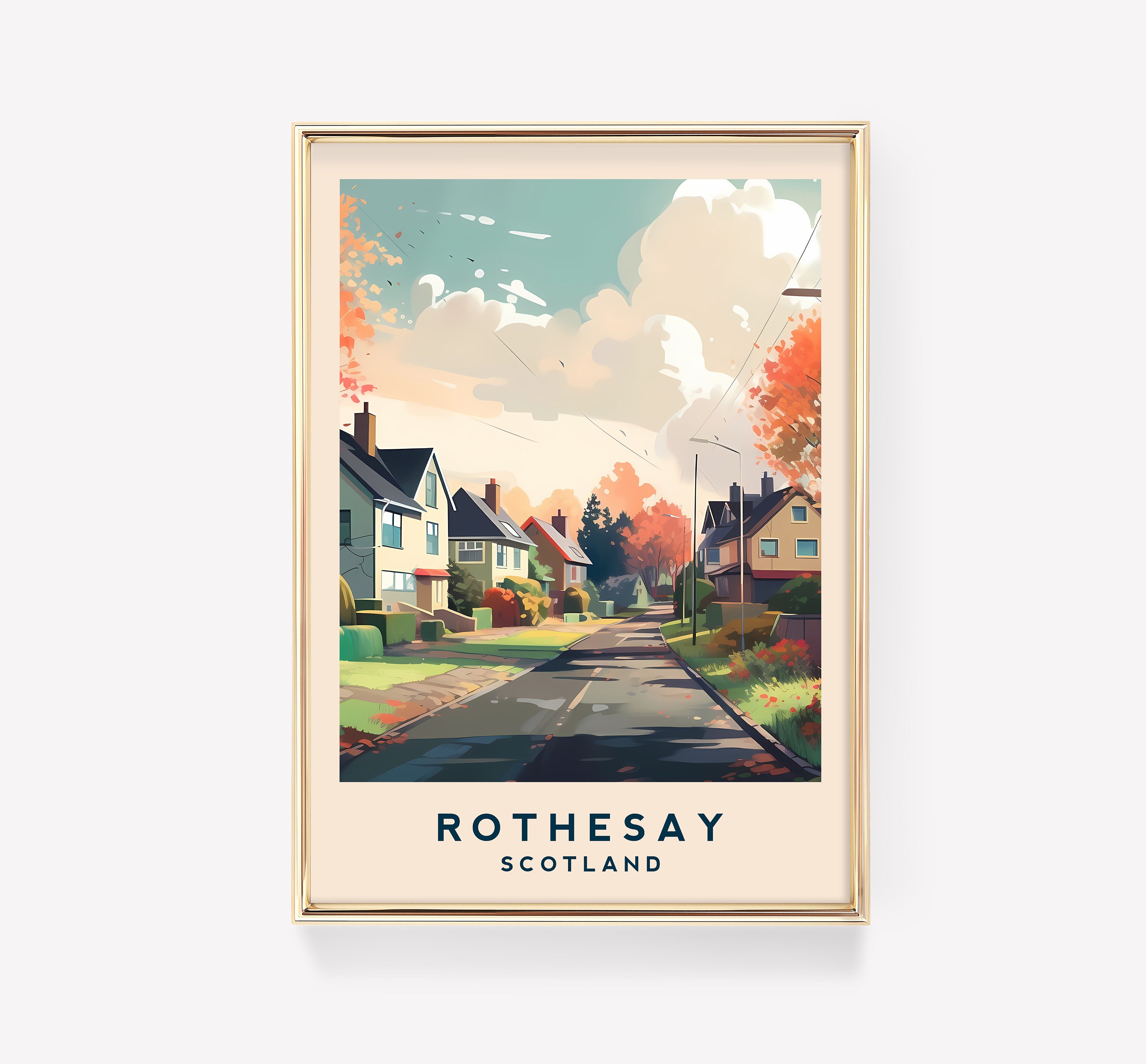 Scotland Wall Art Rothesay Travel Print Rothesay Decor Rothesay Poster ...