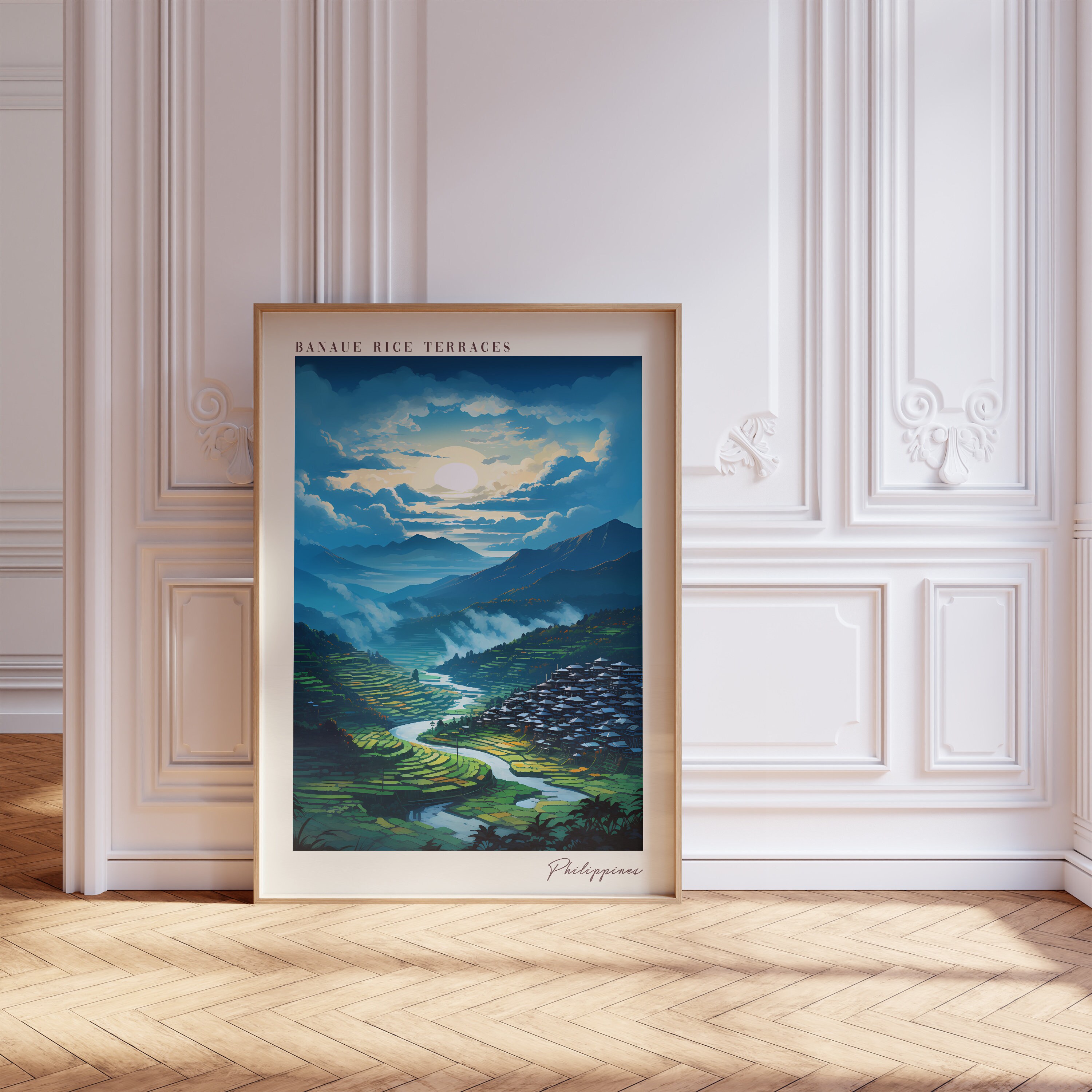 Banaue Rice Terraces Travel Poster Philippines Travel Decor Philippines ...