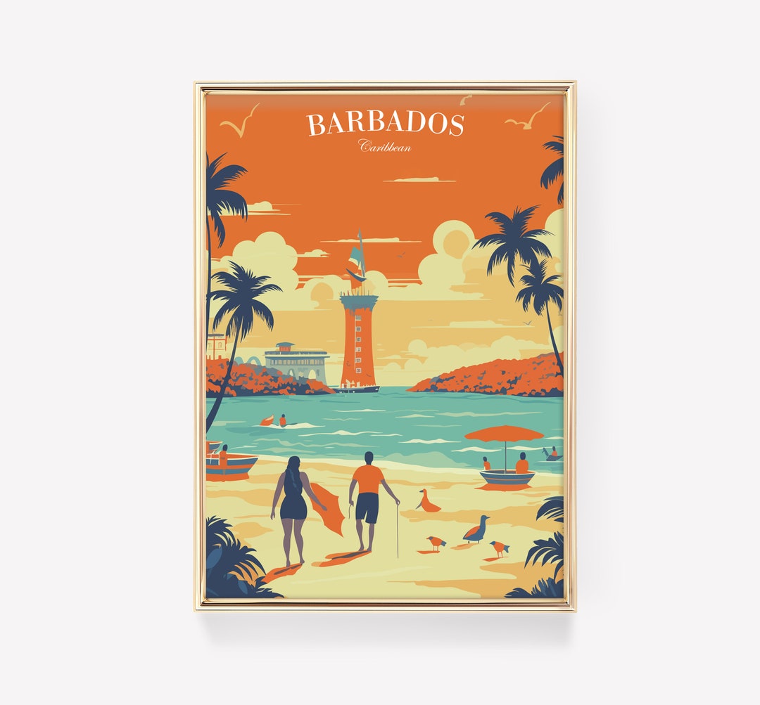 Caribbean Travel Poster | Caribbean Travel Print | Caribbean Wall Decor ...