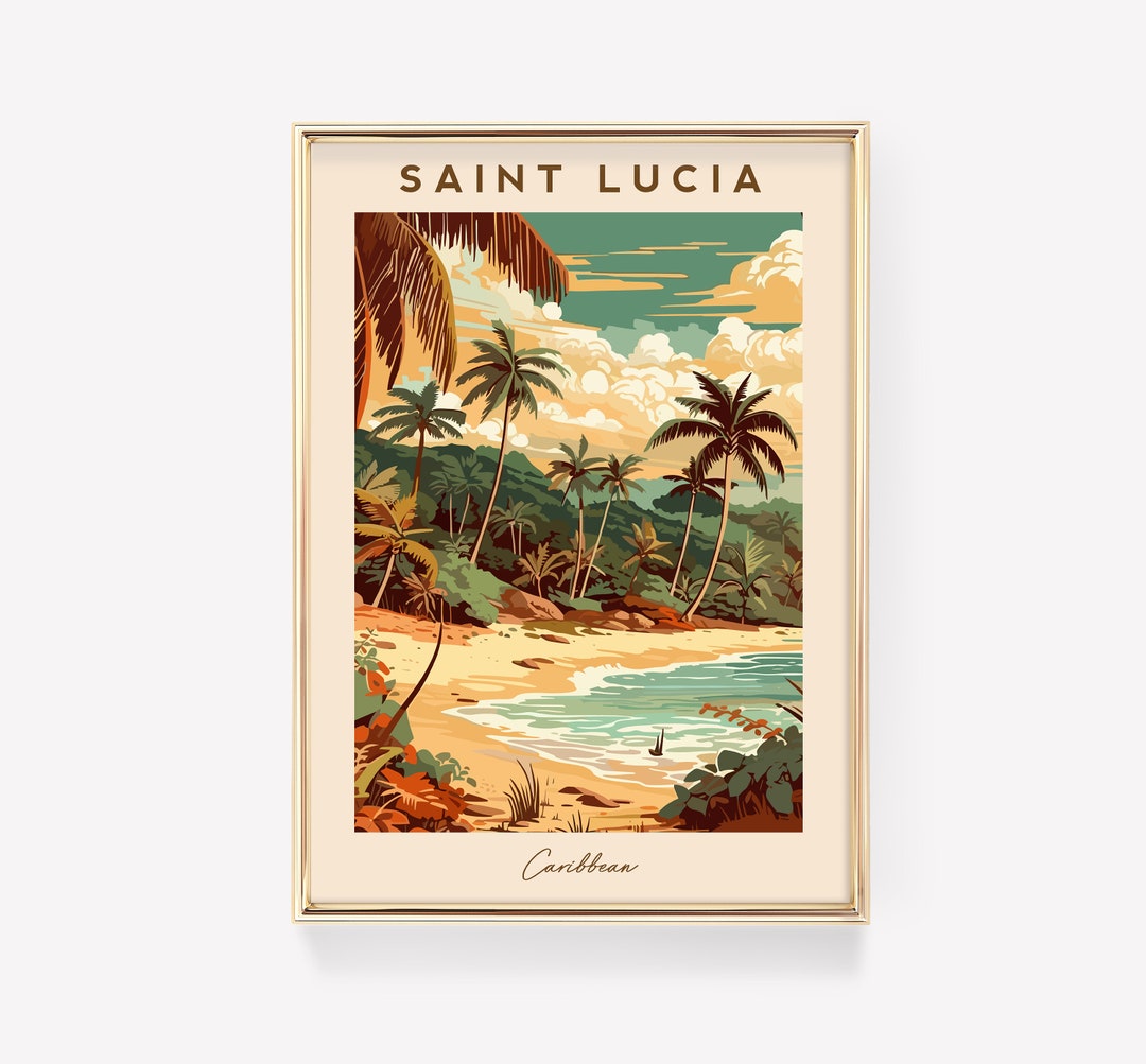 Caribbean Travel Poster | Caribbean Travel Print | Caribbean Wall Decor ...