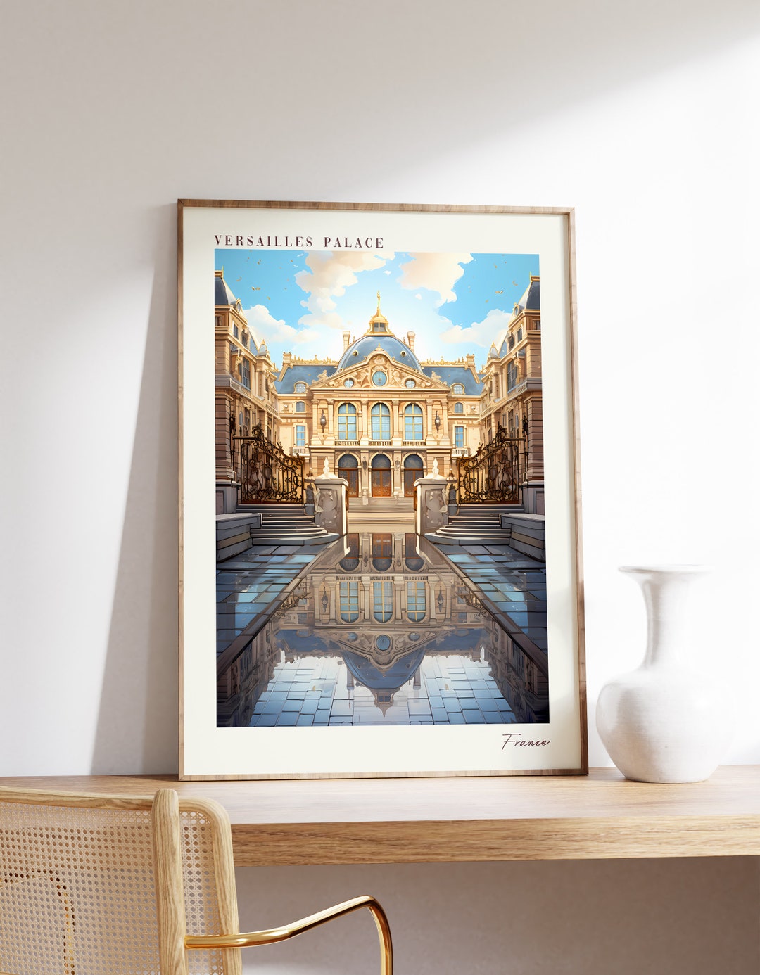 Versailles Palace Travel Poster | France Travel Decor | France Poster ...