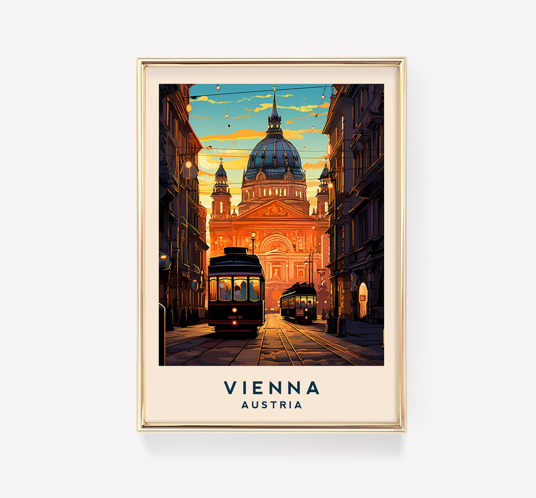 Vienna Travel Poster Austria Travel Decor Austria Poster - Etsy