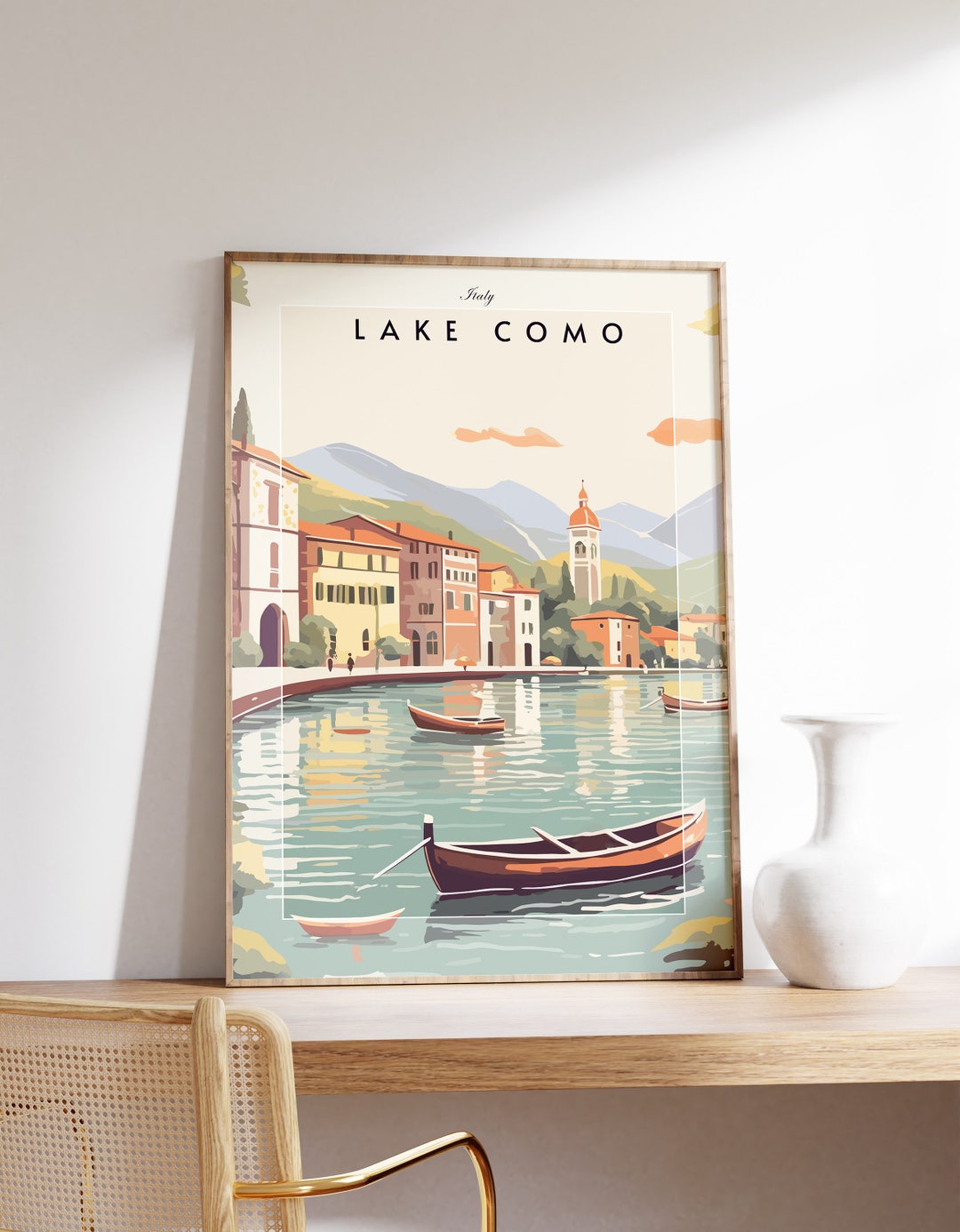 Italy Wall Art | Lake Como Travel Print | Lake Como Decor | Italy ...