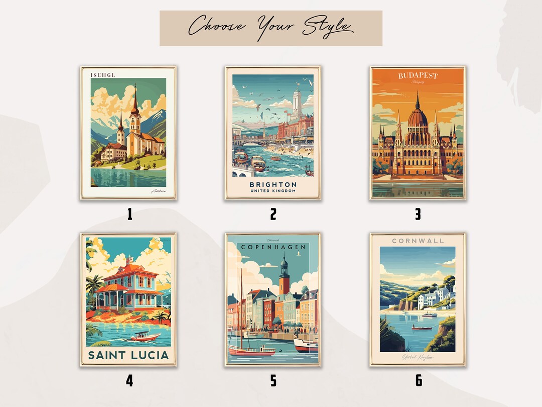Custom Travel Print | Choose Locations | Personalized Travel Print ...