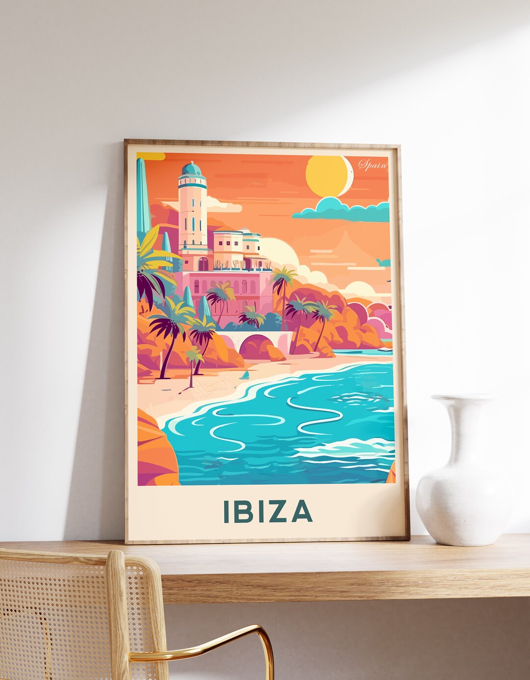 Ibiza Travel Poster | Spain Travel Decor | Spain Artwork | Spain Poster | Ibiza Print | Ibiza ...