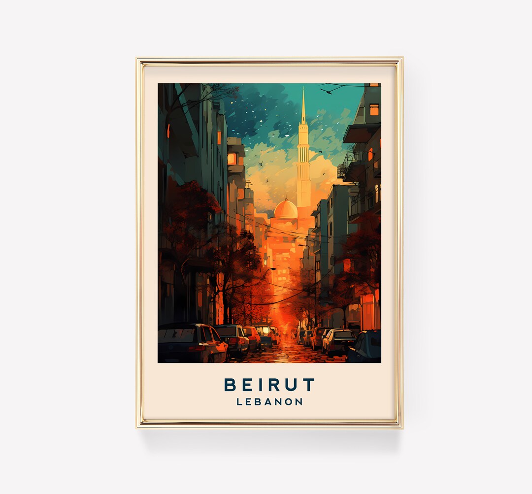 Beirut Travel Poster | Lebanon Travel Decor | Lebanon Poster | Beirut ...