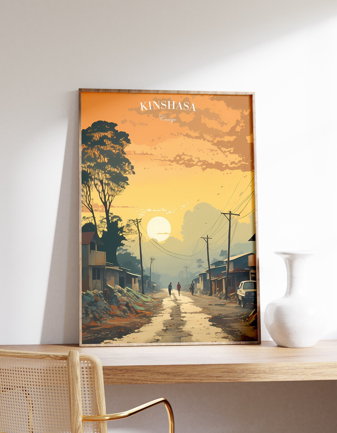 Kinshasa Travel Poster | Congo Travel Decor | Congo Poster | Kinshasa ...