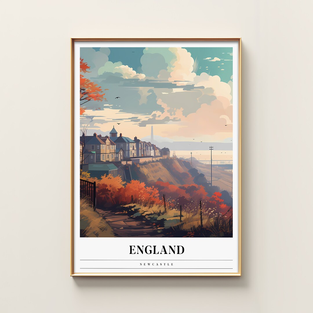 Newcastle Travel Poster | England Travel Print | England Print ...