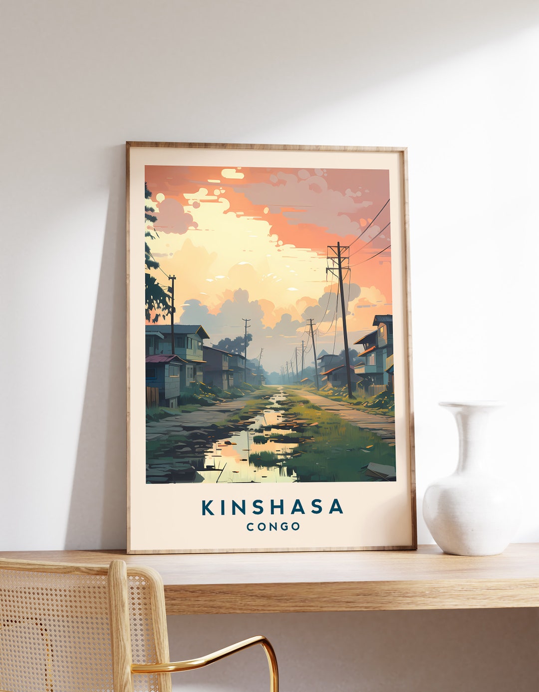 Congo Wall Art | Kinshasa Travel Print | Kinshasa Decor | Kinshasa ...