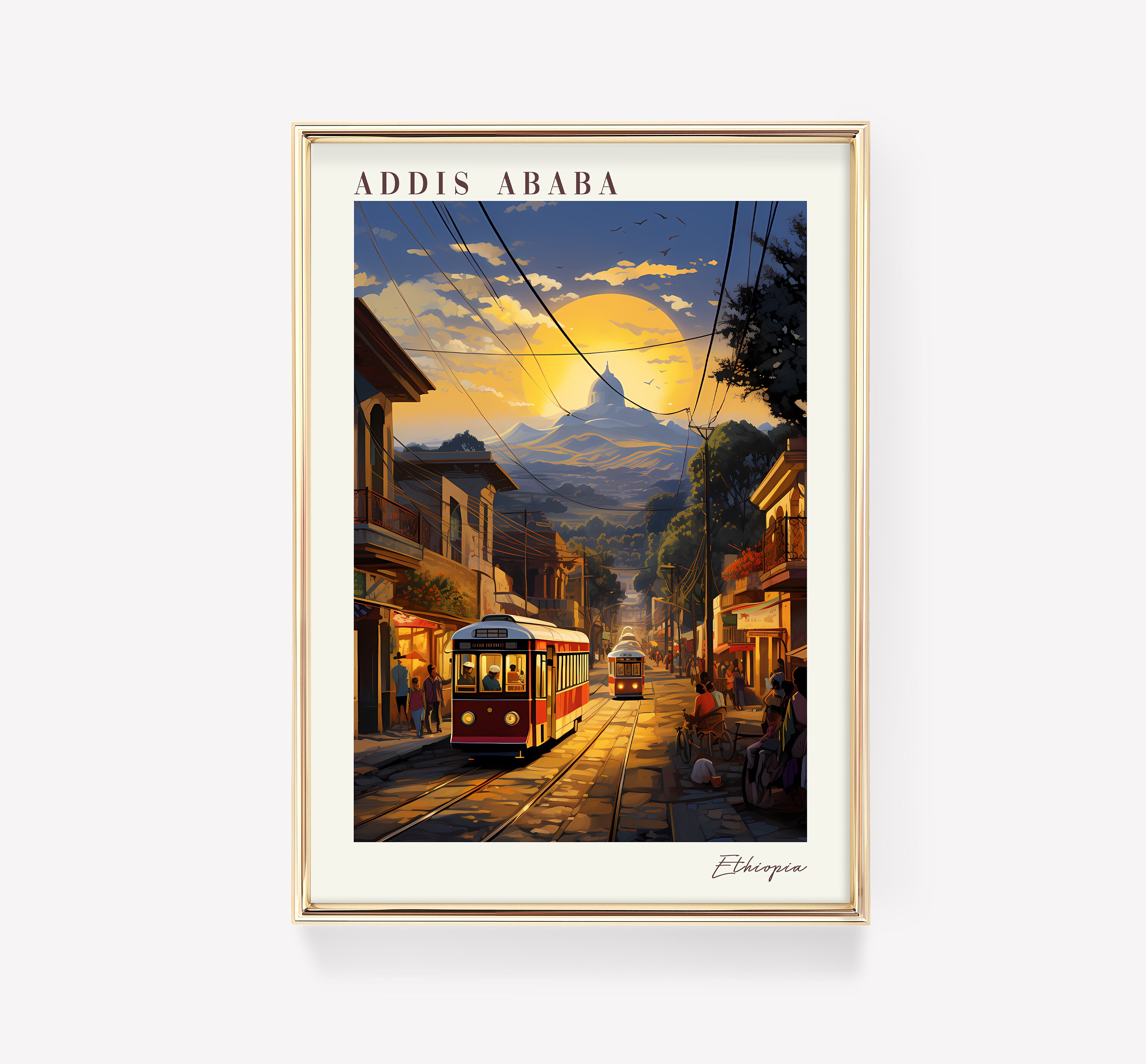 Addis Ababa Travel Poster Ethiopia Travel Decor Ethiopia Poster Addis ...