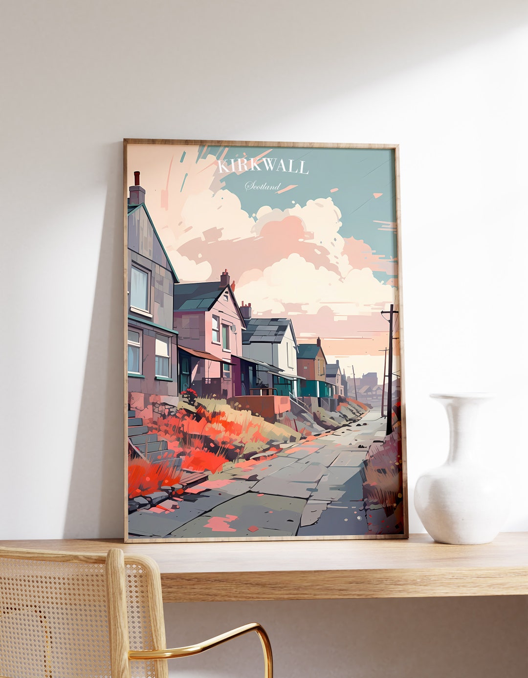 Kirkwall Travel Poster | Scotland Travel Decor | Scotland Poster ...