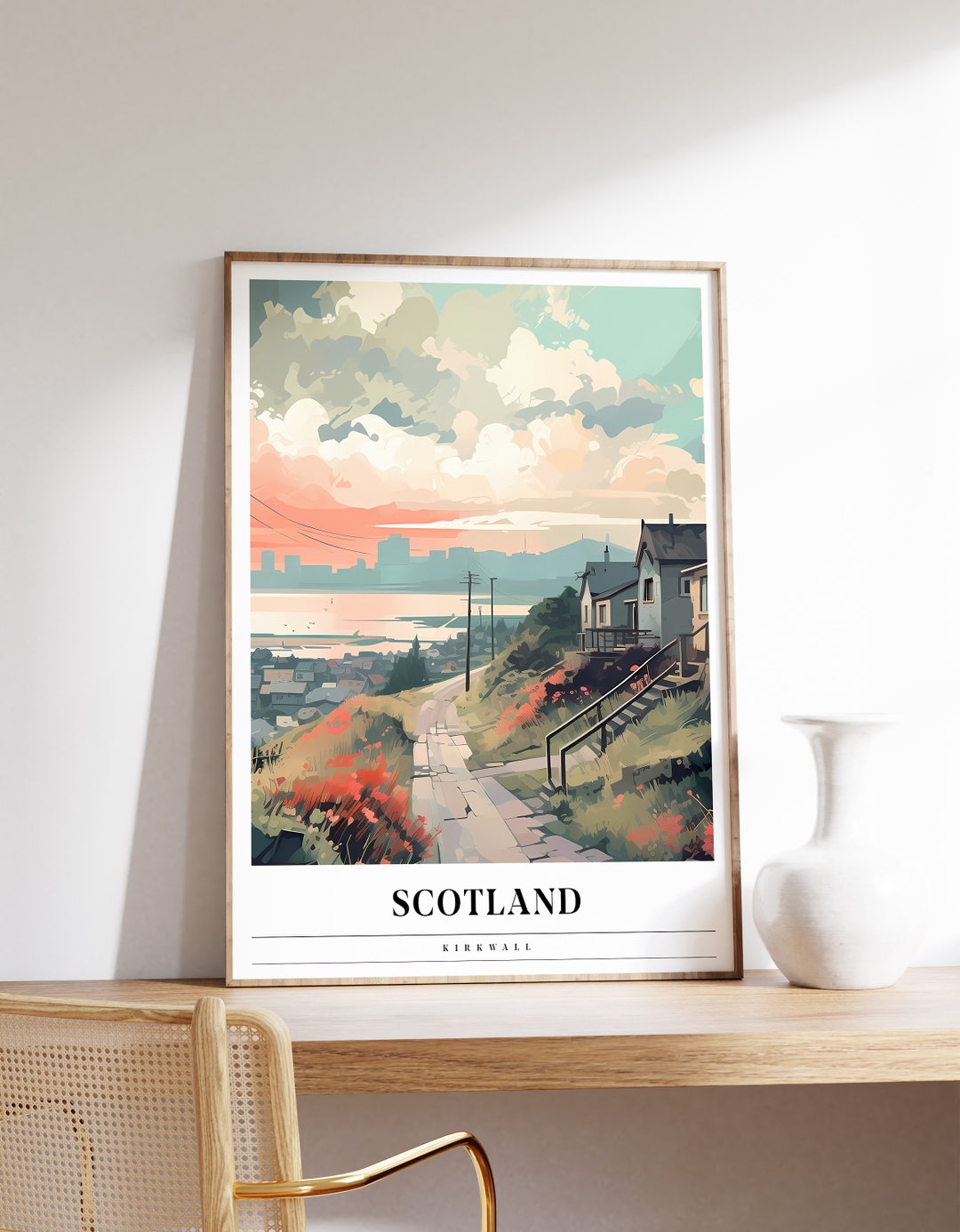 Kirkwall Travel Poster | Scotland Travel Print | Scotland Print ...