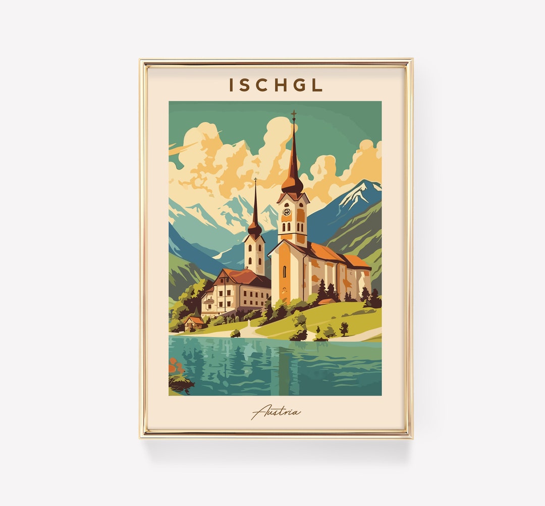 Ischgl Travel Print | Ischgl Travel Poster | Ischgl Wall Art | Ischgl ...