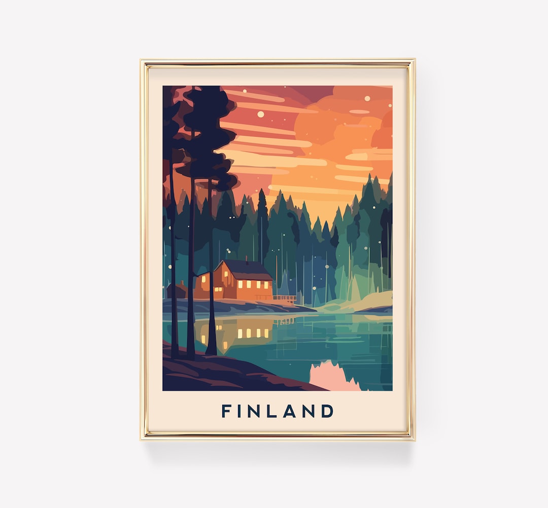 Finland Travel Poster | Finland Travel Print | Finland Wall Decor ...