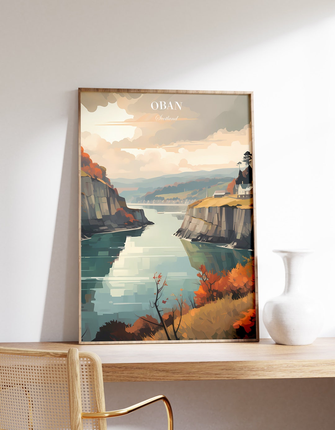 Oban Travel Poster | Scotland Travel Decor | Scotland Poster | Oban ...