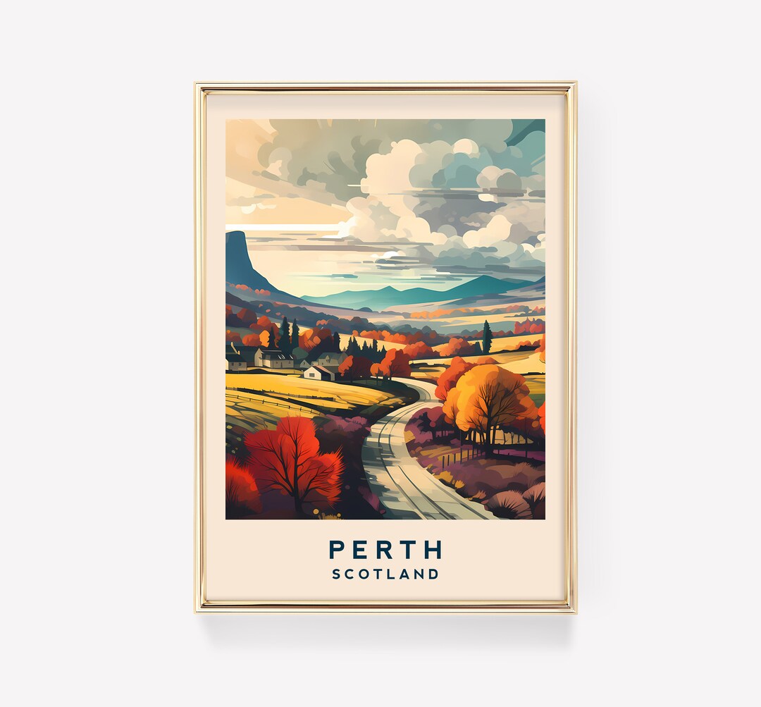 Scotland Wall Art Perth Travel Print Perth Decor Perth Poster Travel ...