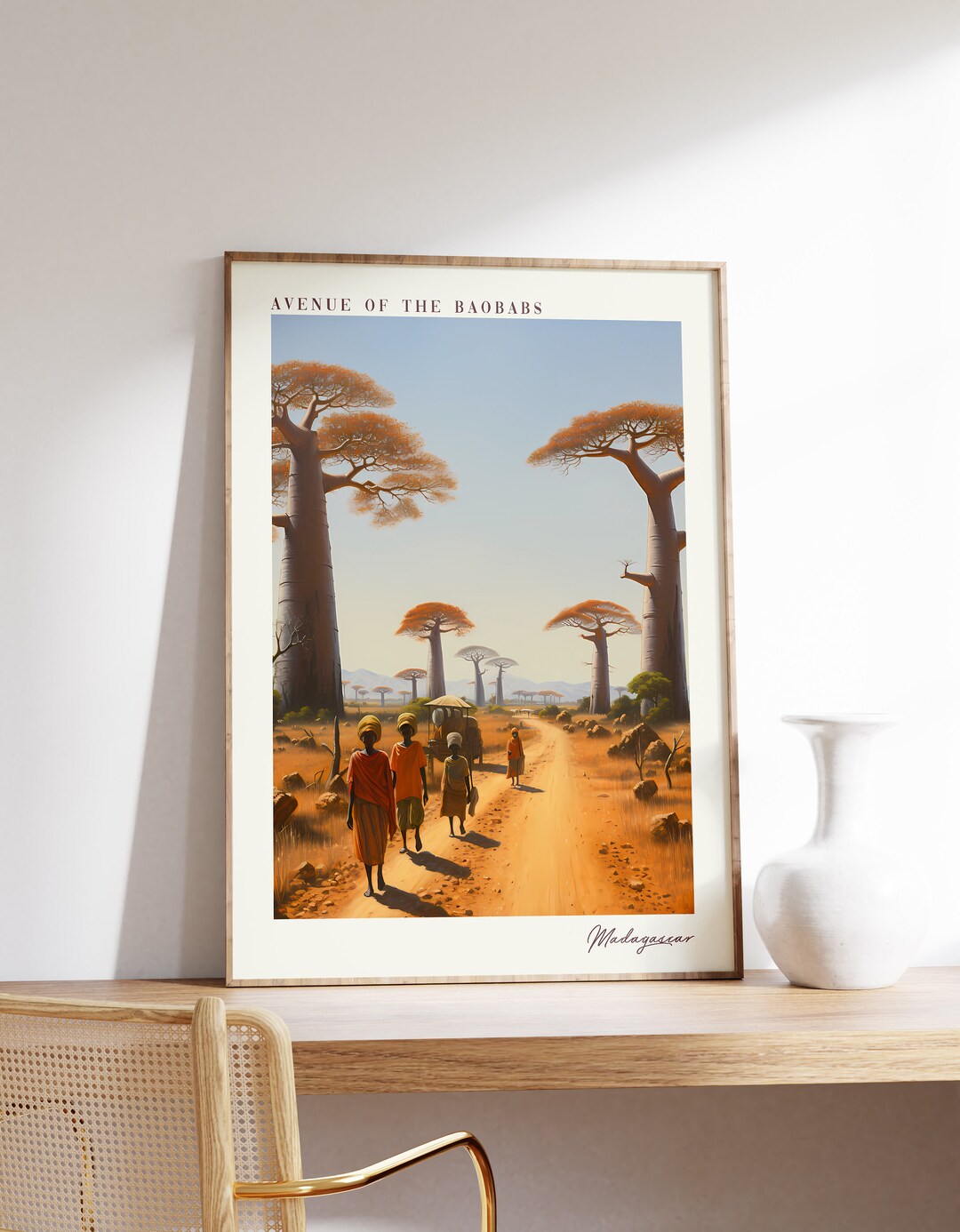 Avenue of the Baobabs Travel Poster | Madagascar Travel Decor ...
