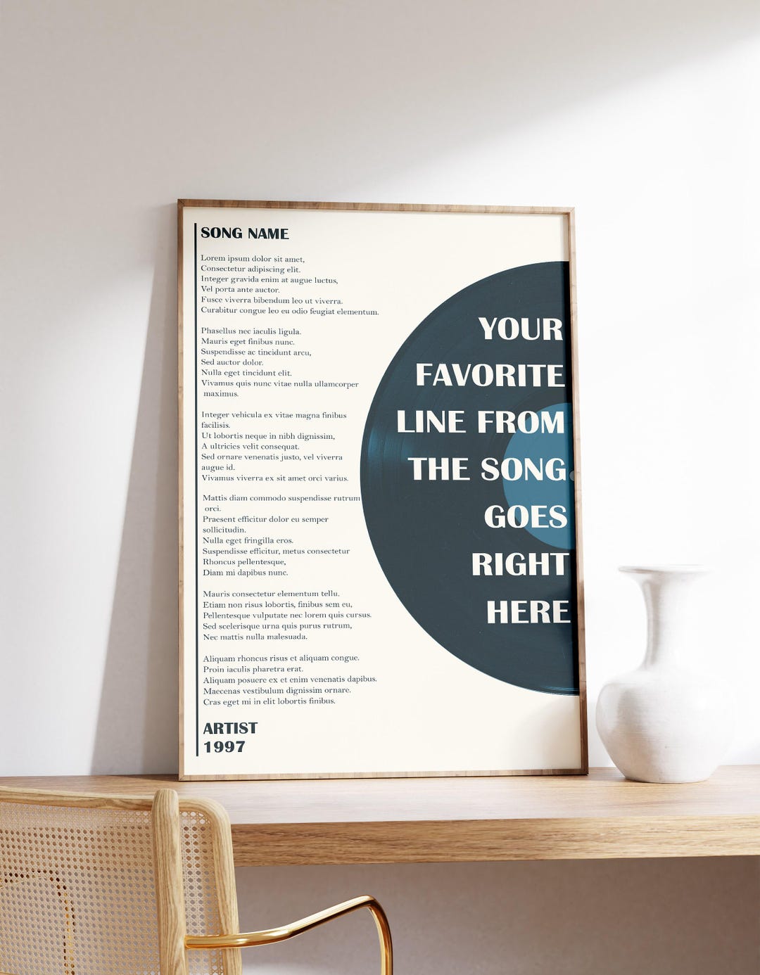 Lyric Poster | Music Poster | Custom Song Lyric Print | Lyric Wall Art ...
