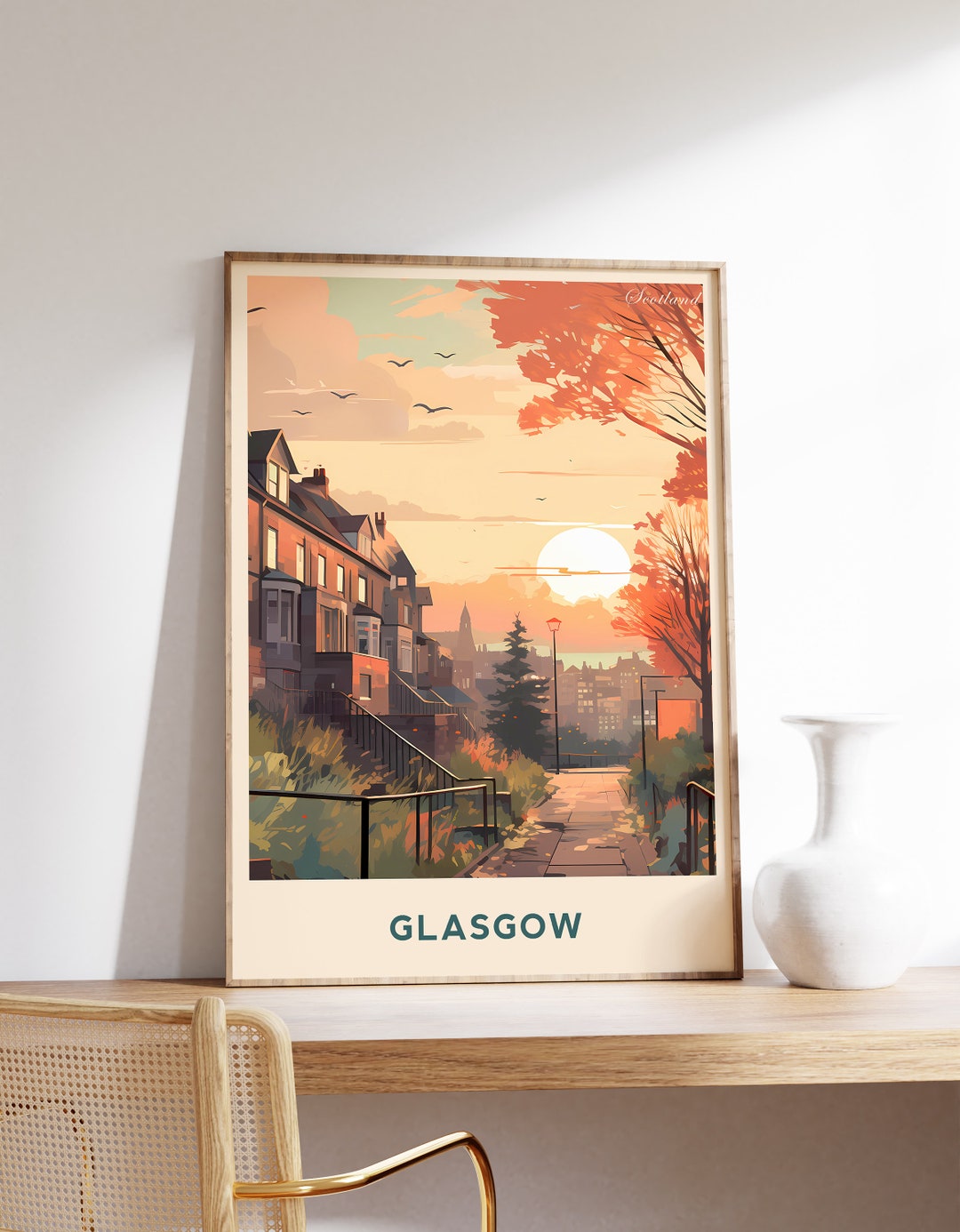 Glasgow Wall Art | Glasgow Travel Print | Glasgow Decor | Scotland ...