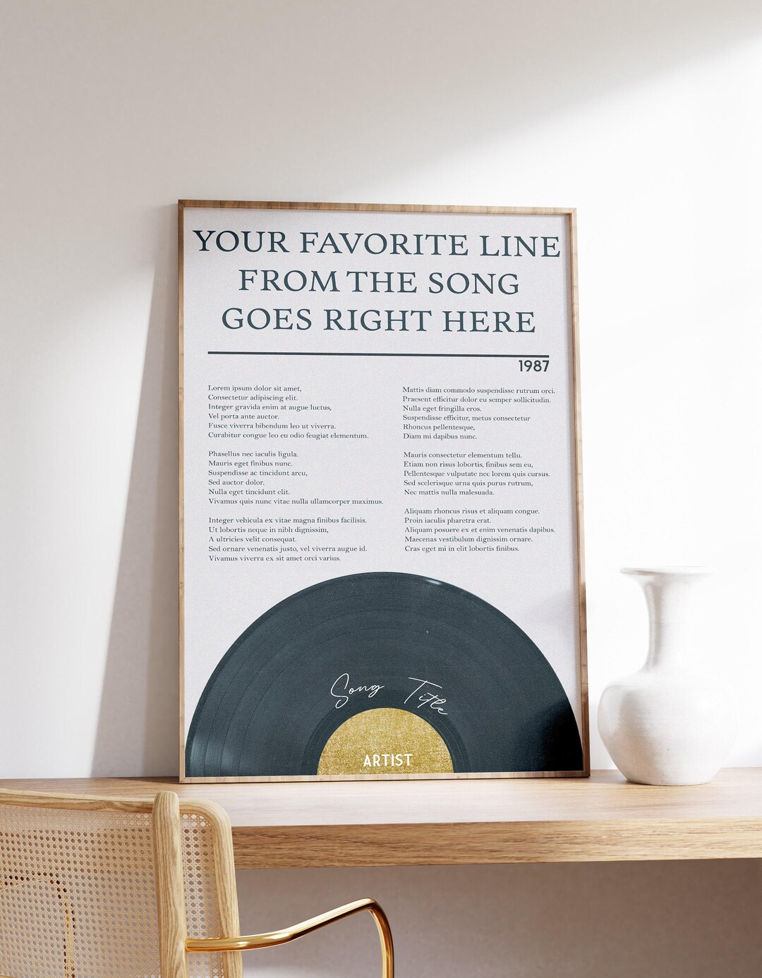 Custom Song Poster | Lyric Poster | Custom Lyric Print | Lyric Wall Art ...