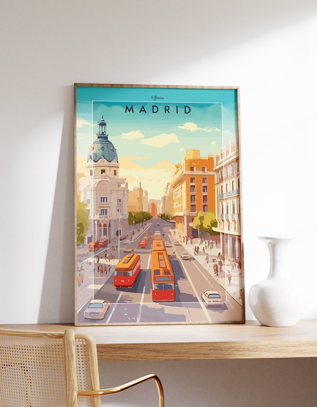 Madrid Wall Art | Madrid Travel Print | Madrid Decor | Spain Travel ...