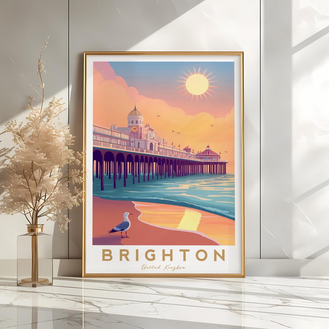 Brighton Print | Brighton Poster | Brighton Wall Art | Brighton Travel ...