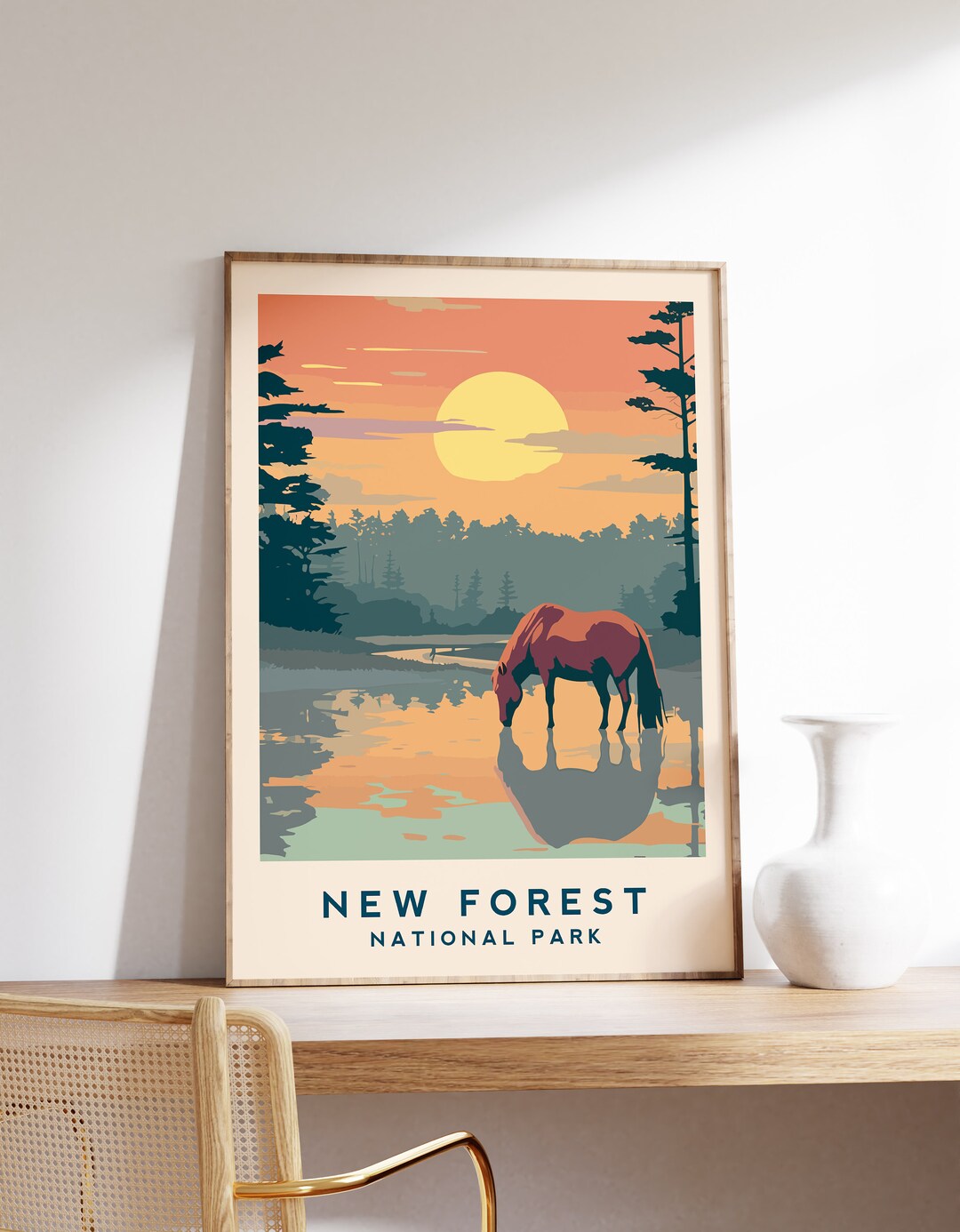 New Forest Travel Poster | National Park Travel Poster | National Park ...
