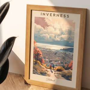 Inverness Travel Poster | Scotland Travel Print | Scotland Print ...