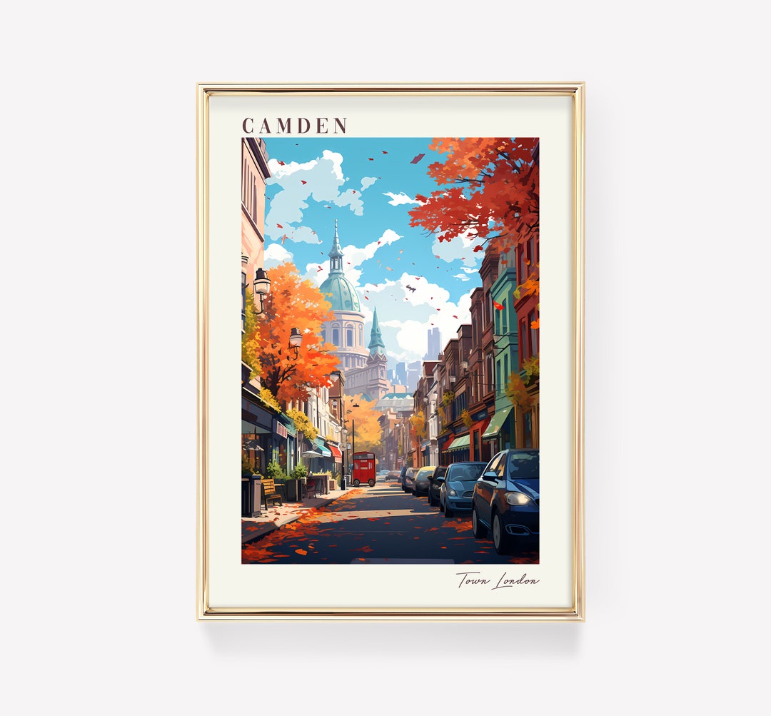 Camden Travel Print | Town London Travel Poster | Town London Poster ...