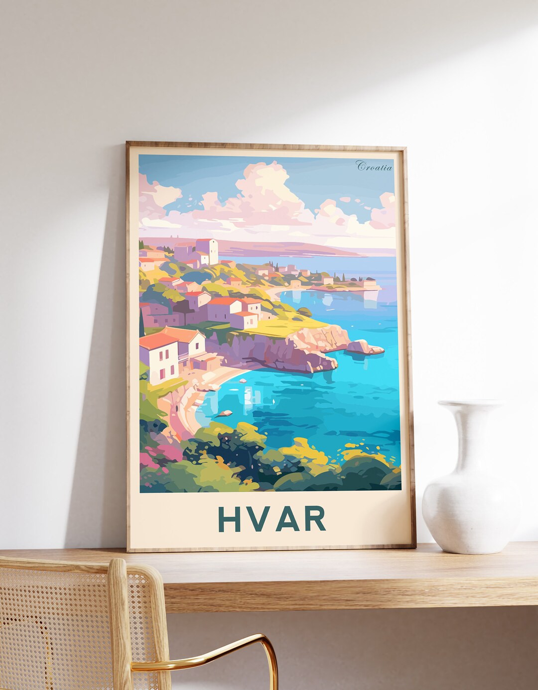 Hvar Travel Print | Croatia Travel Poster | Croatia Gift | Croatia ...