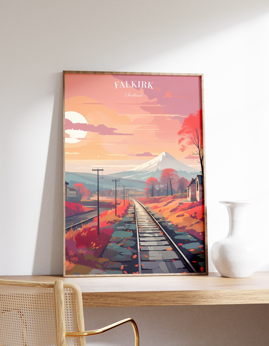 Falkirk Travel Poster | Scotland Travel Decor | Scotland Poster ...