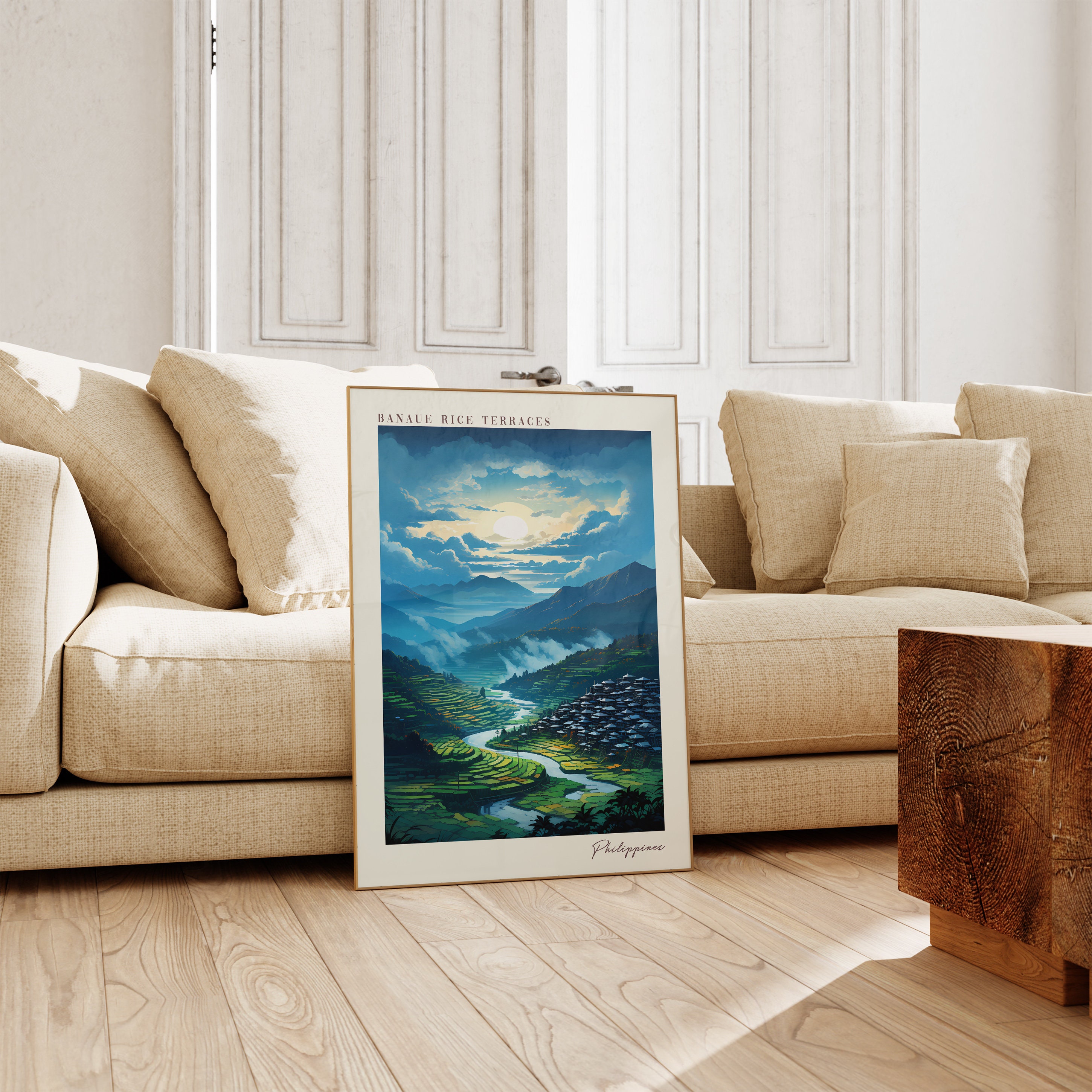 Banaue Rice Terraces Travel Poster Philippines Travel Decor Philippines ...