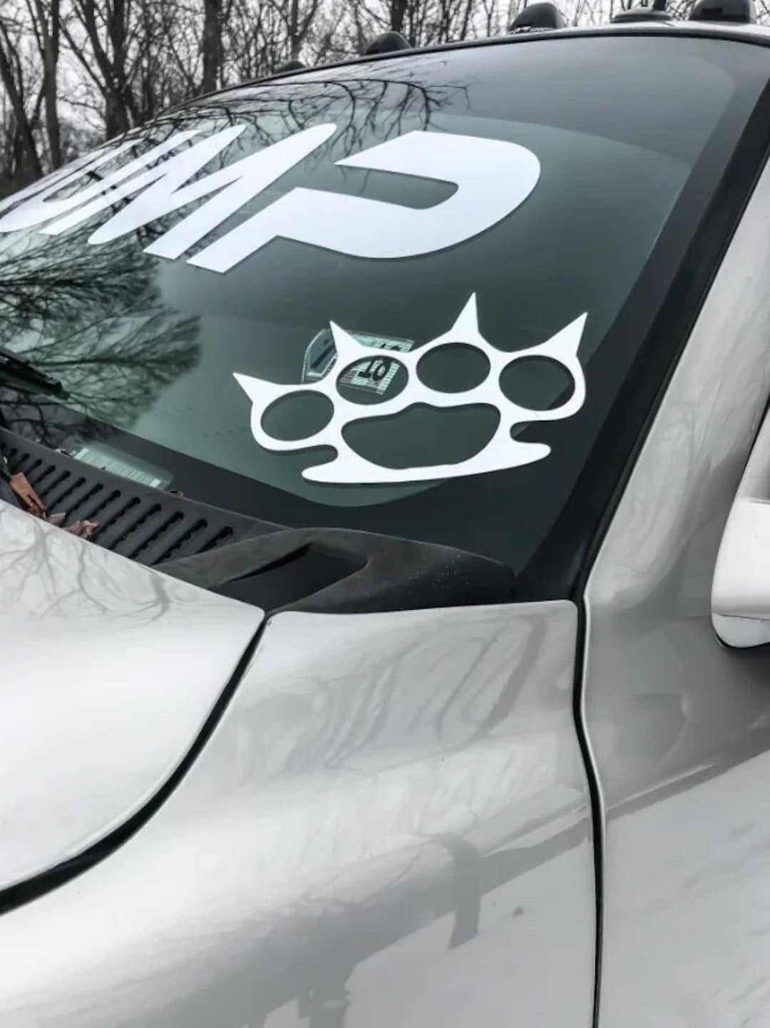 Brass Knuckles Sticker - Vinyl Decal Sticker - (20 Colors) Custom Decal ...