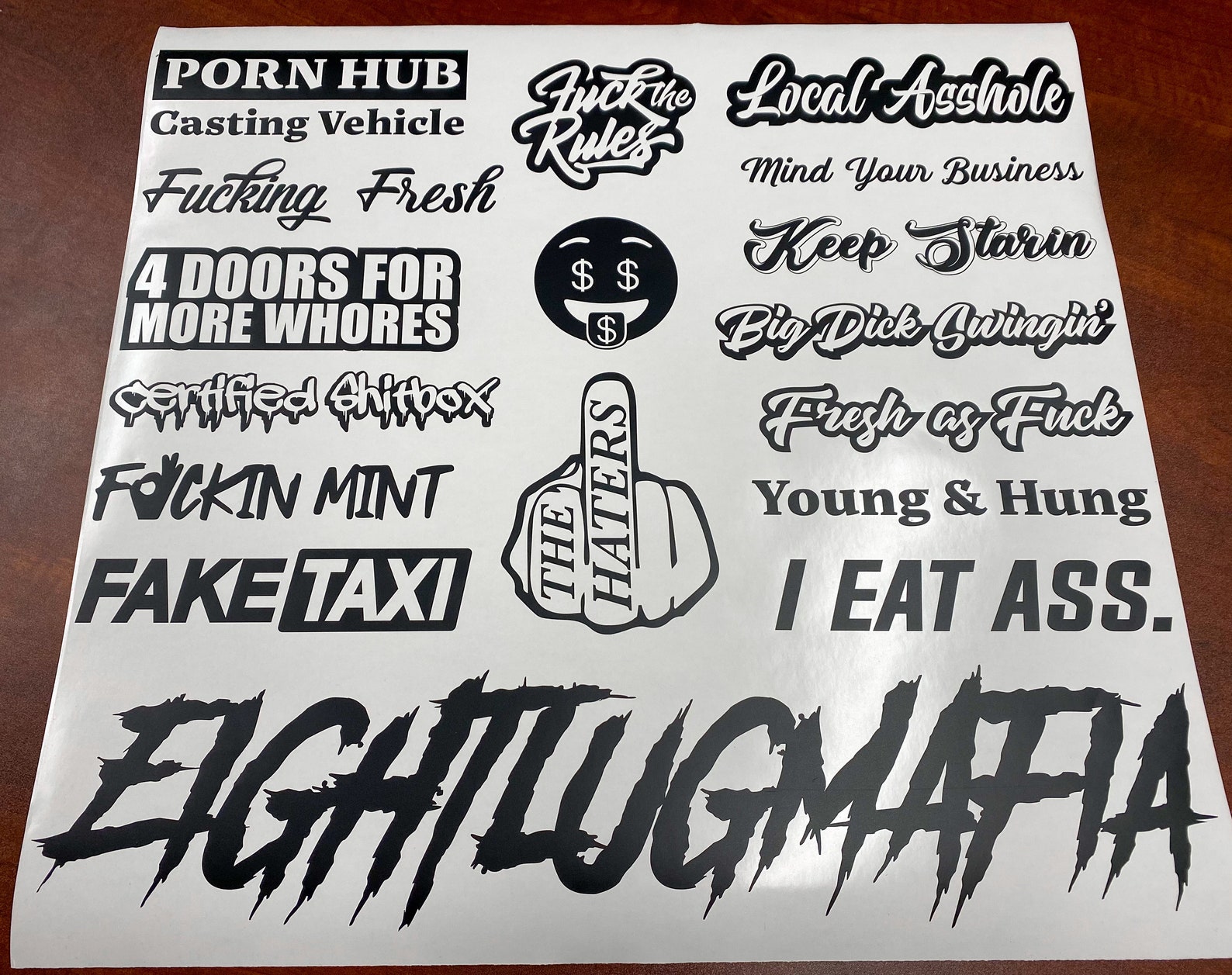 MEGA Sticker PACK, (20 Colors) Custom Decal Bumper Sticker Window ...