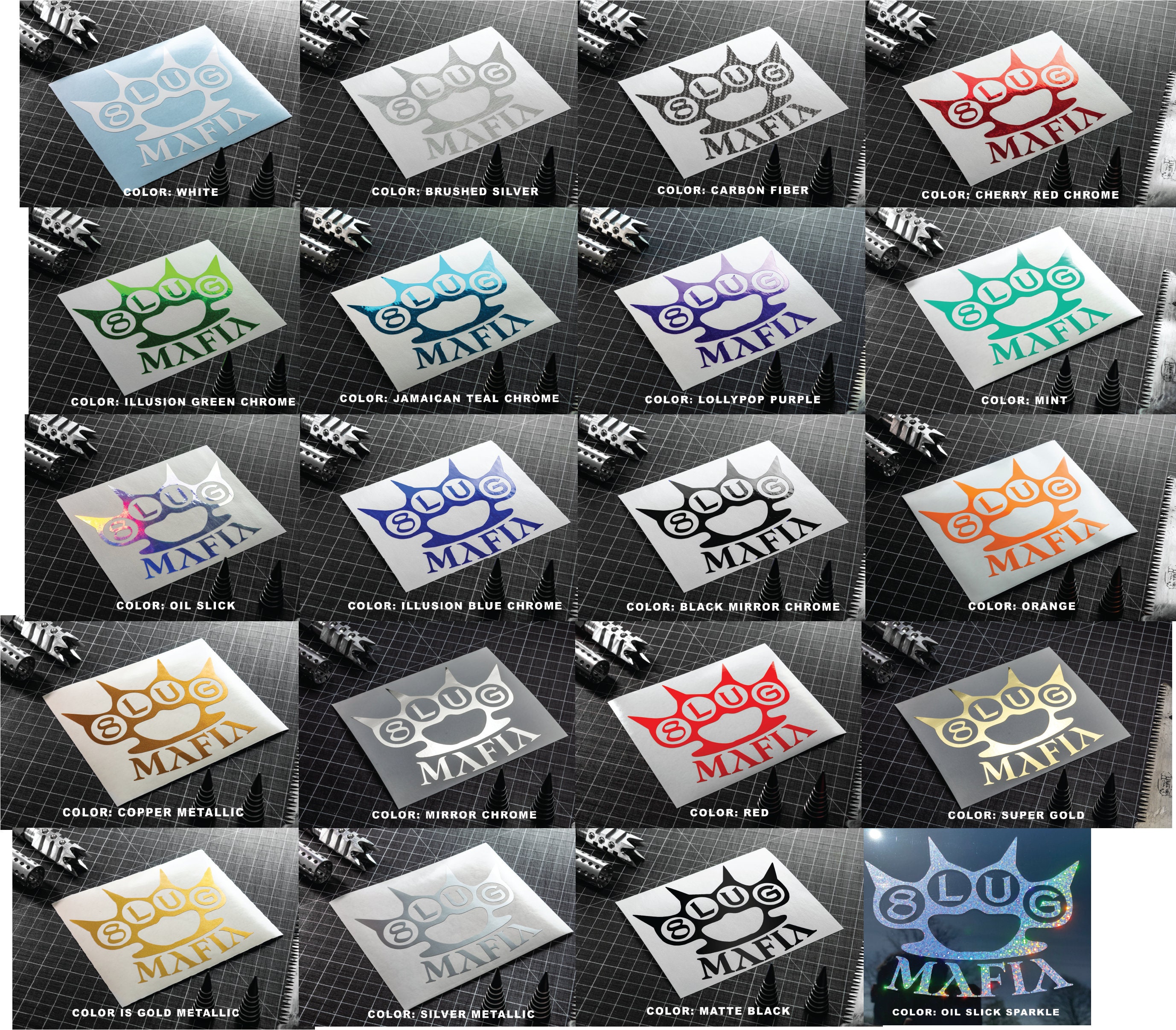 Mega Sticker Pack 20 Colors Custom Decal Bumper Sticker Window Graphic