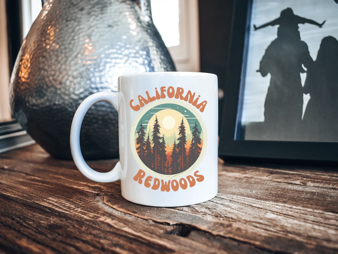 Vintage Redwoods Mug Giant Sequoia Trees Giant Redwood Trees Art ...