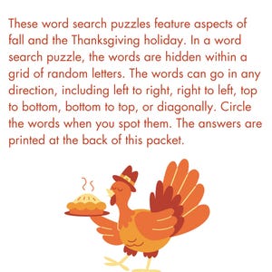 Thanksgiving Word Search, Thanksgiving Word Scrambles, Printable ...