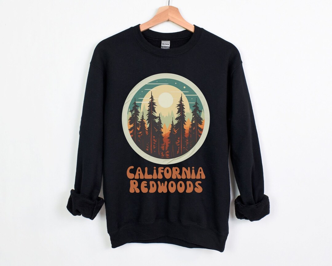 Redwoods Sweatshirt Giant Sequoia Trees Vintage Redwood Sweatshirt ...