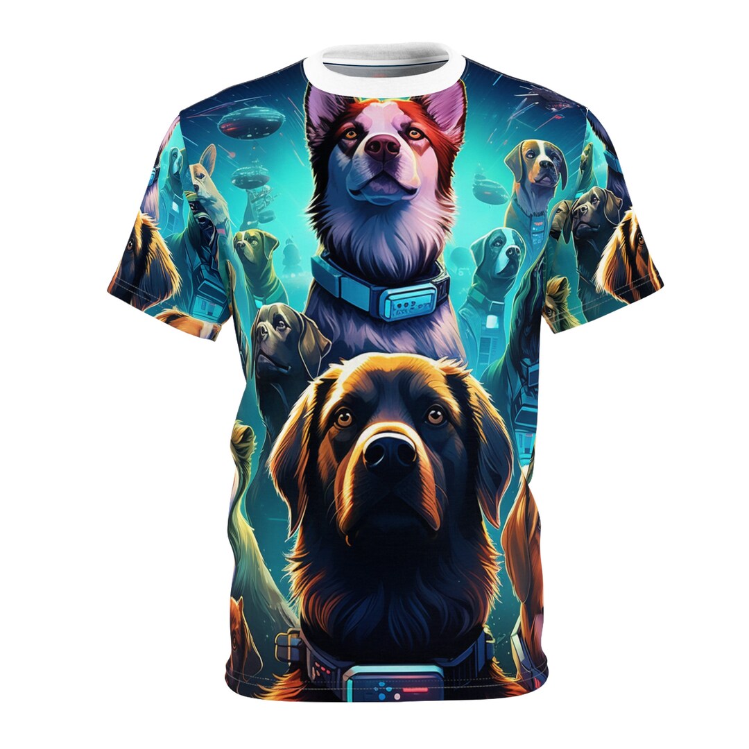 Cyberdog Spectra: Futuristic Canine Utopia Tee Bold Dog Art Shirt - Etsy