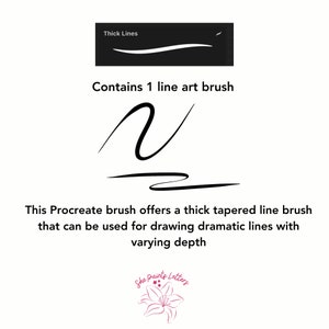 Procreate Line Art Brush, Varying Thickness, Thin to Thick Lines ...