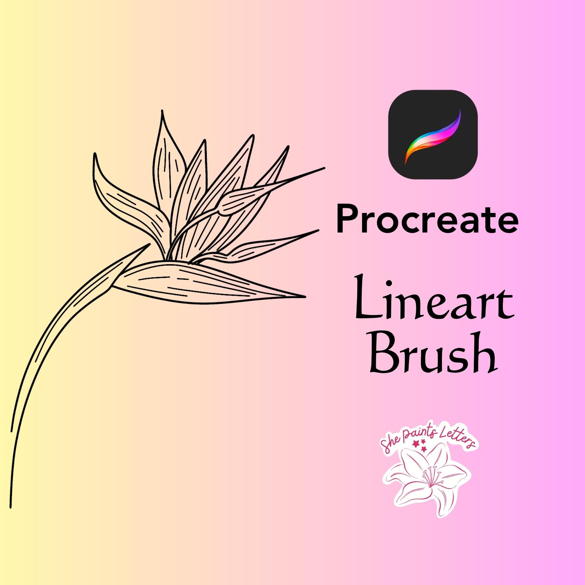 Procreate Line Art Brush, Uniform Thickness, Smooth Texture, Single Brush - Etsy