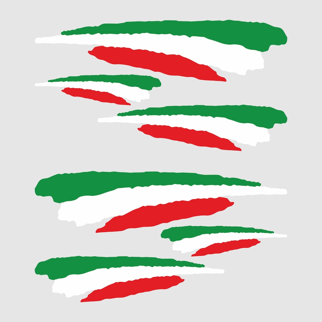 Italy Italian Flag Stickers Decal Vinyl Pack X 6 Units for - Etsy