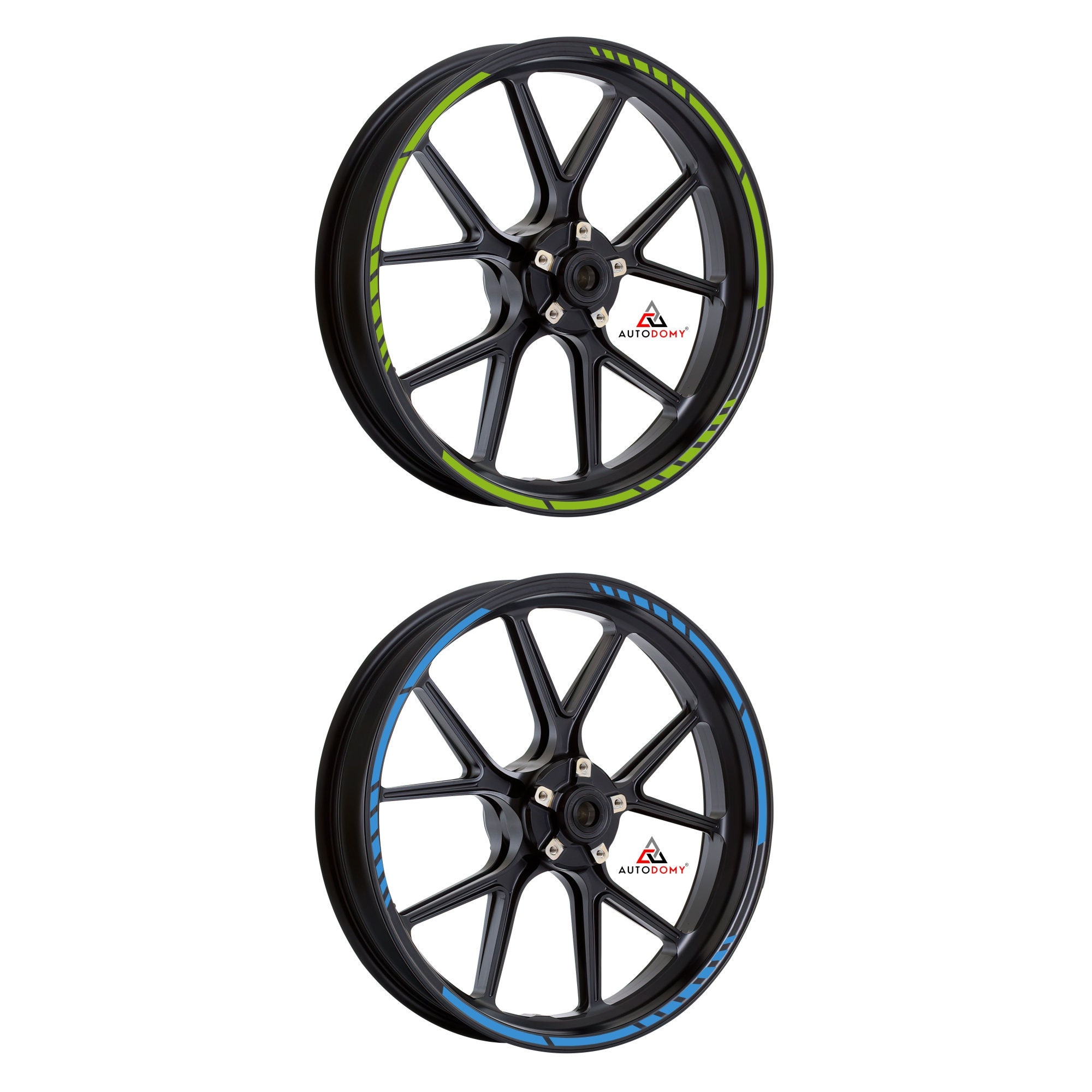 Motorcycle Wheel Rim Tape Stickers Decal Complete Set for 2 Wheels From ...