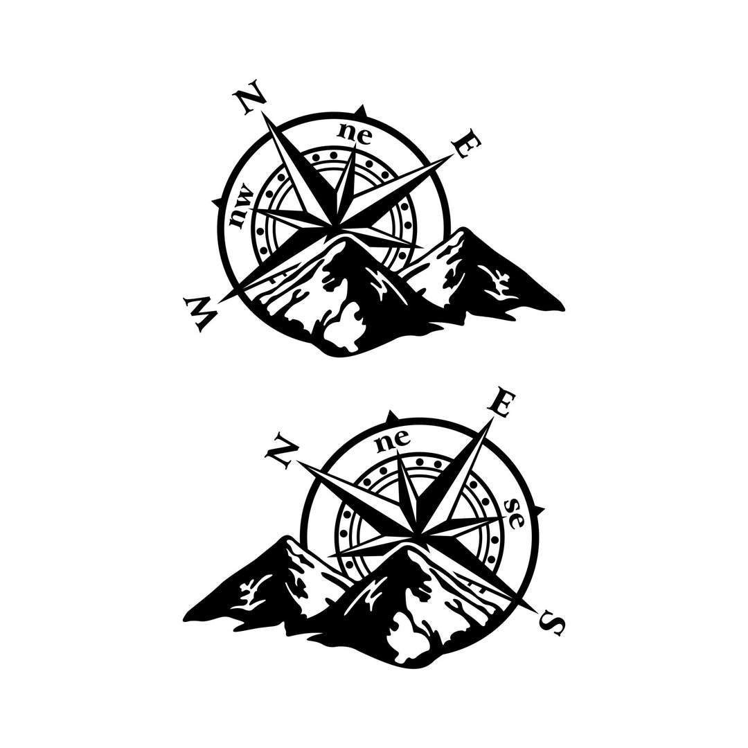 Compass Sticker Compass Window Decal Compass 4x4 off Road Vinyl Wind ...