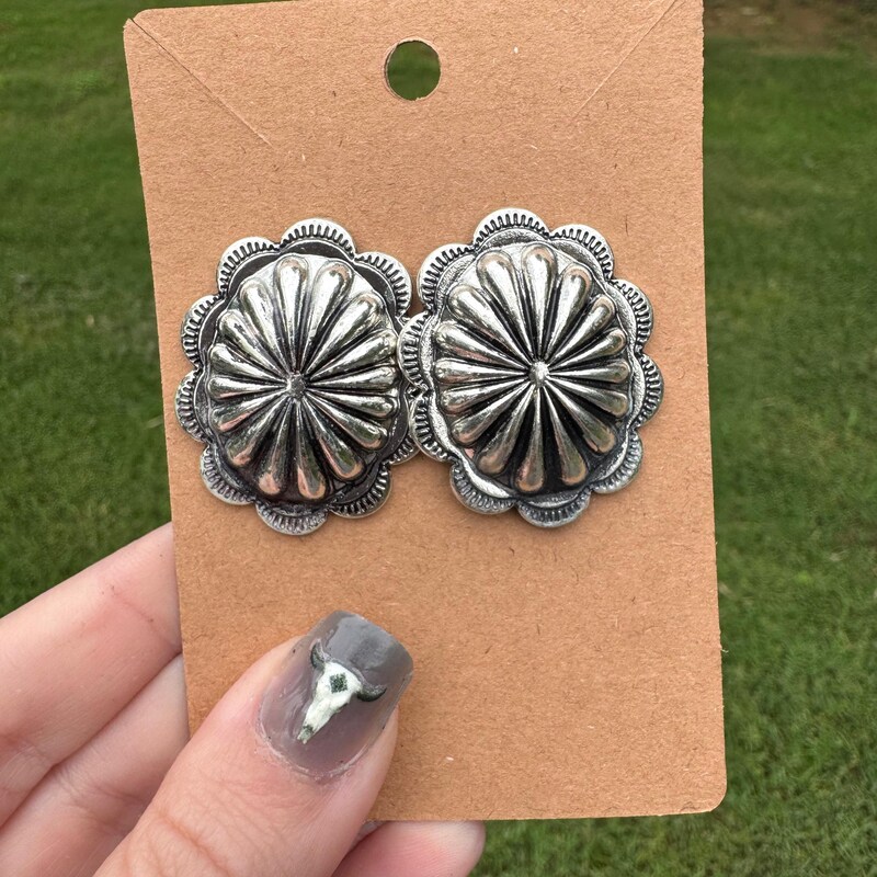 Concho Earrings - Etsy