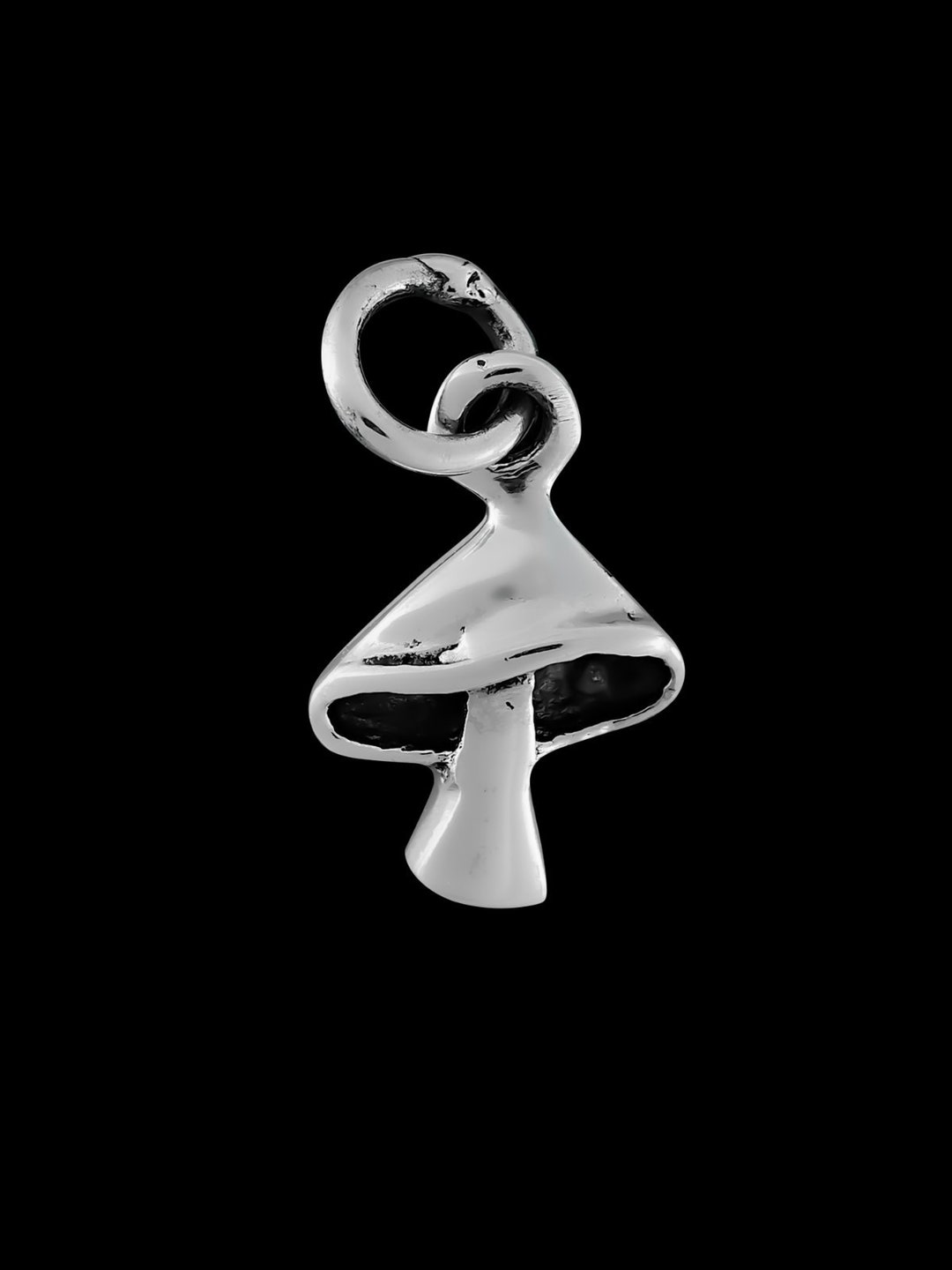 925 Sterling Silver Mushroom Toadstool Pendant - Etsy