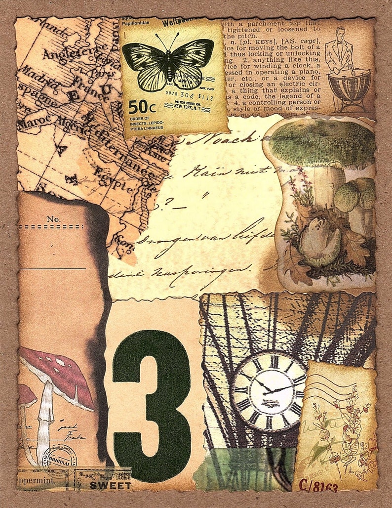 Mini Collages for Cards 1 - Etsy