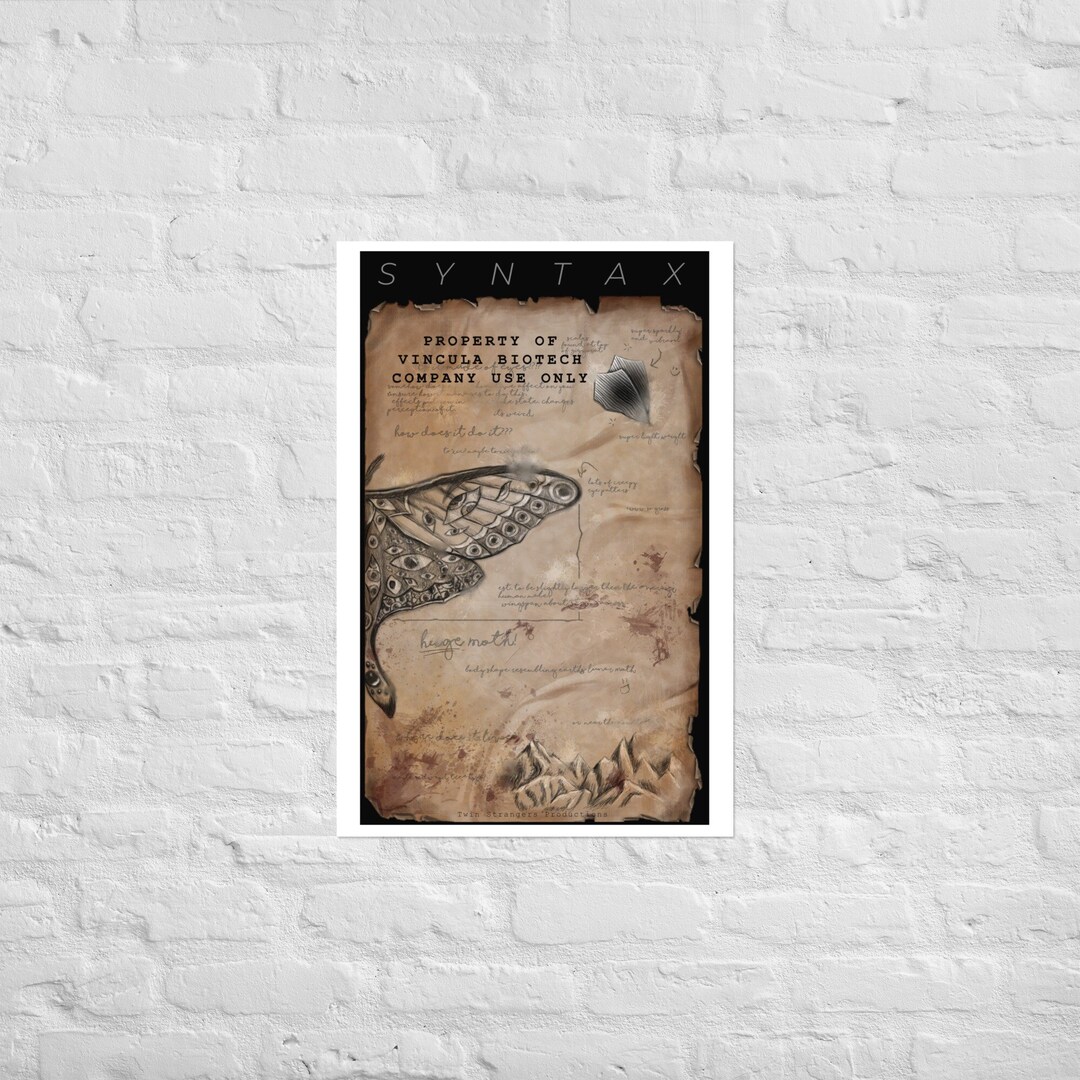Syntax Giga Moth Sketch Poster - Etsy