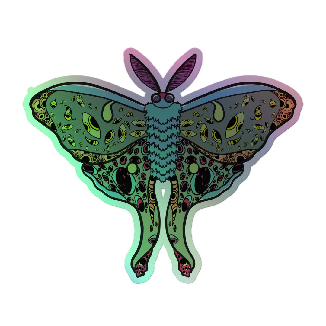 Syntax Giga Moth Holographic Sticker - Etsy