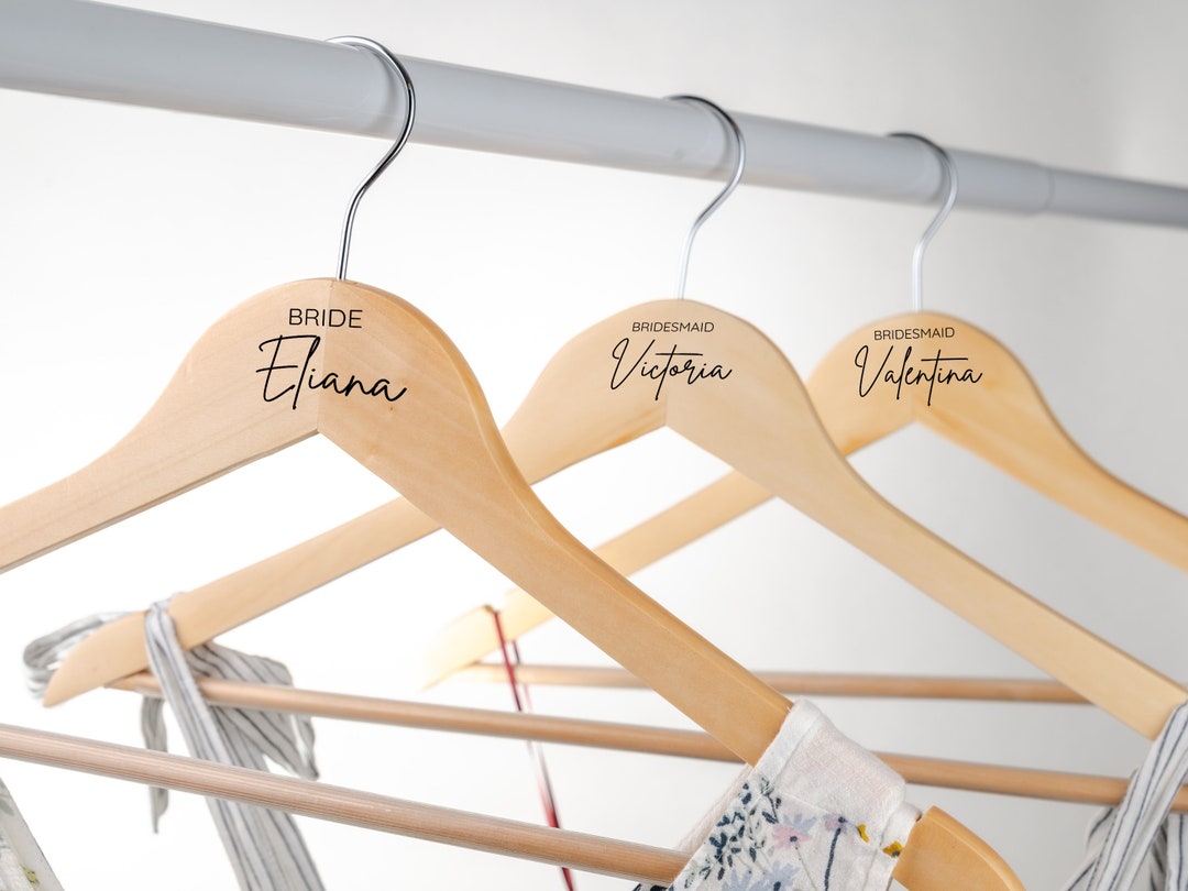 Personalized Bridesmaid Hangers, Engraved Dress Hanger With Name ...